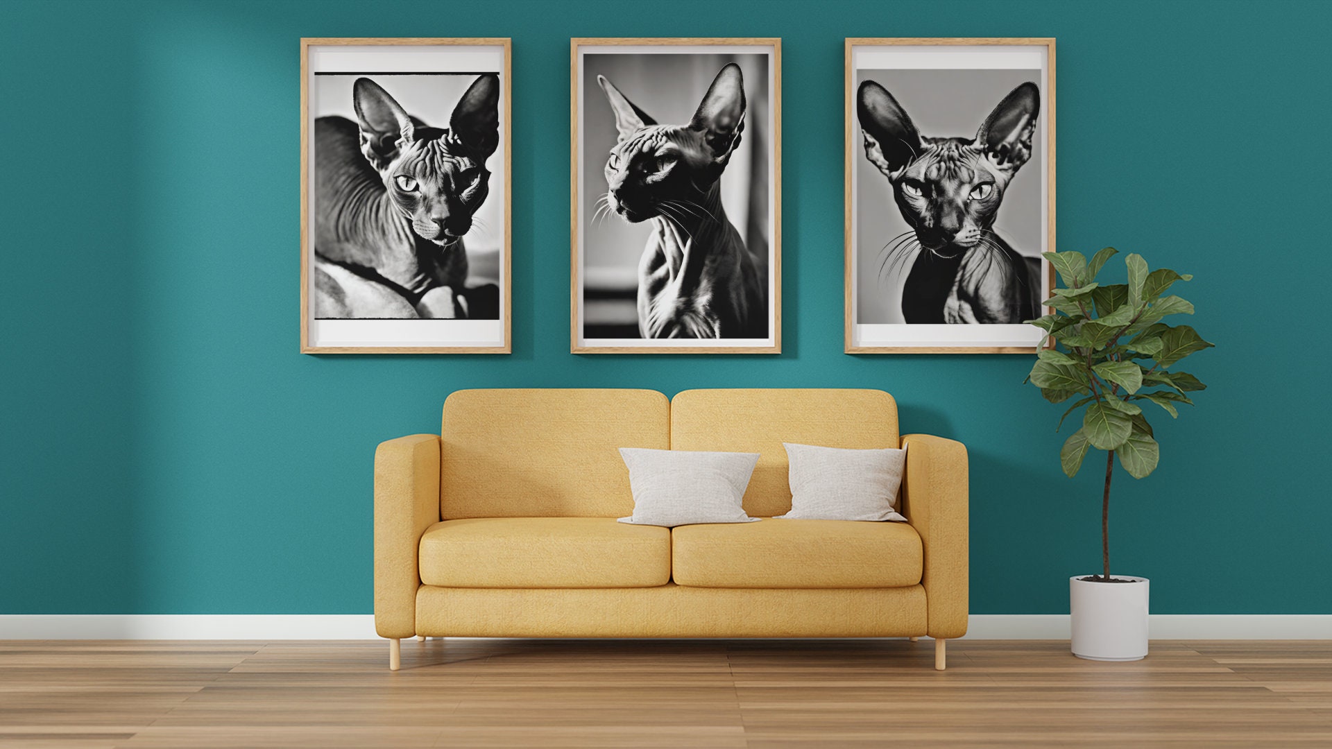 Sphynx Cat, Cat Line Art, Wild Cat Print, Cat Themed Gifts, Sphynx SVG ...