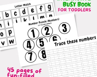 Printable Busy Book for Toddlers and Kids, Autism-friendly Educational ...