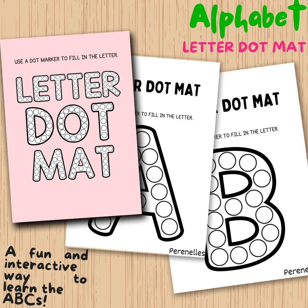 Alphabet Letter Dot Mat Workbook | Fun & Educational Printable for Kids ...