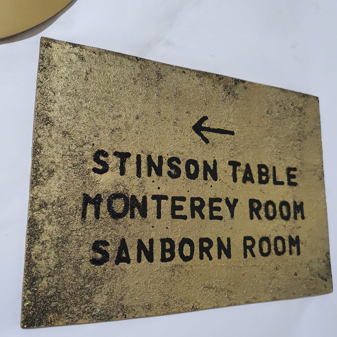 Custom Room Sign, Custom Brass Sign, Brass Sheet Sign, Reservation ...