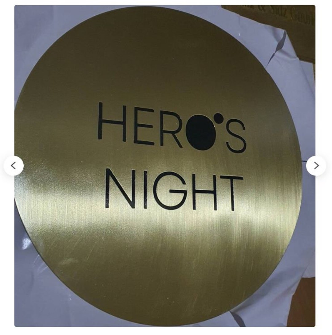 Custom Round Sign, Custom Gold Sign, Custom Bar Sign, Gold Restourant ...