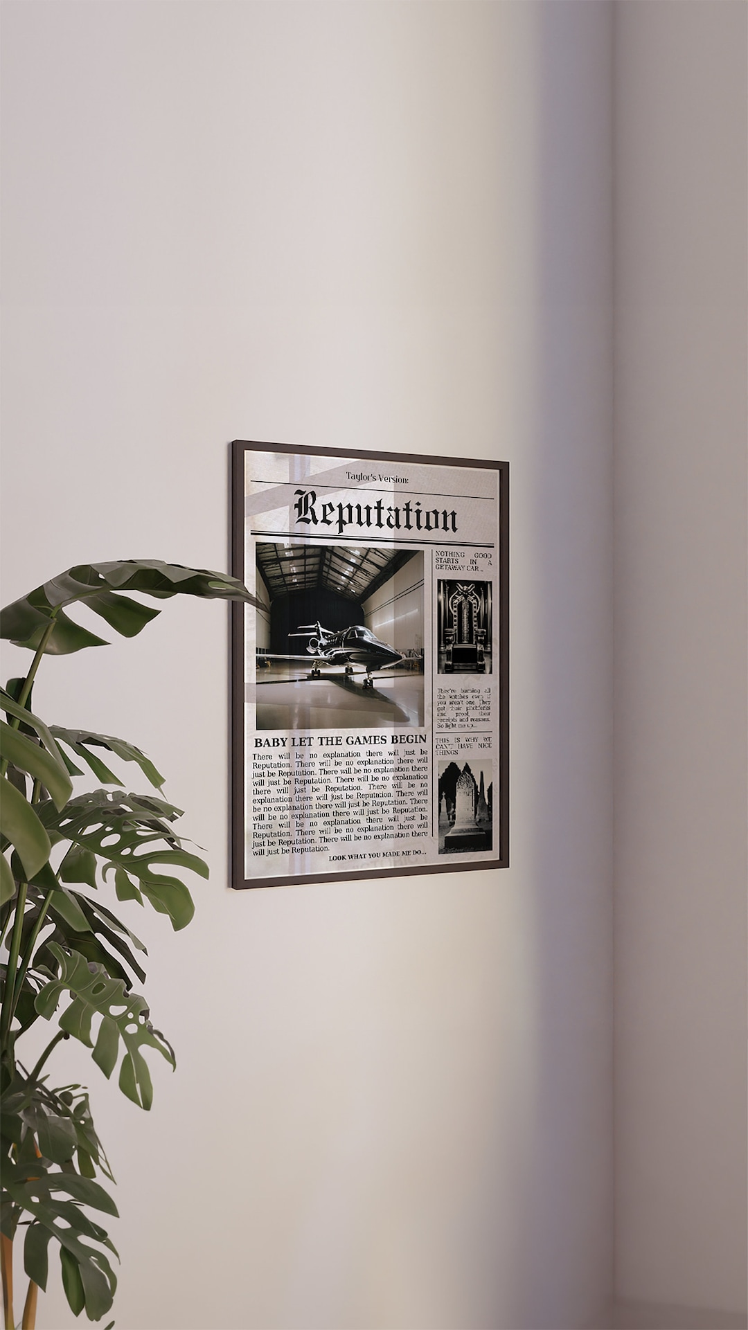 Reputation Taylor’s Version Newspaper Article Poster Wall Art for ...