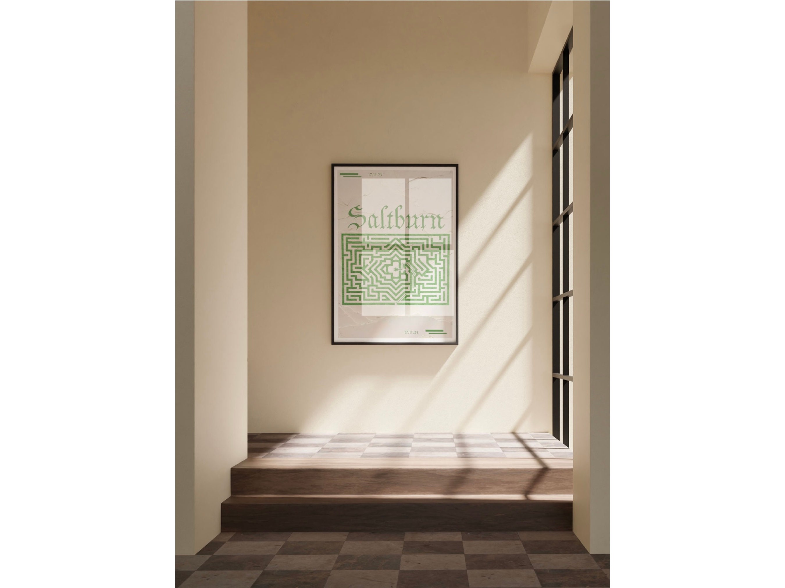 Saltburn Aesthetic Wall Art Poster Maze for Bedroom Hallway Kitchen ...