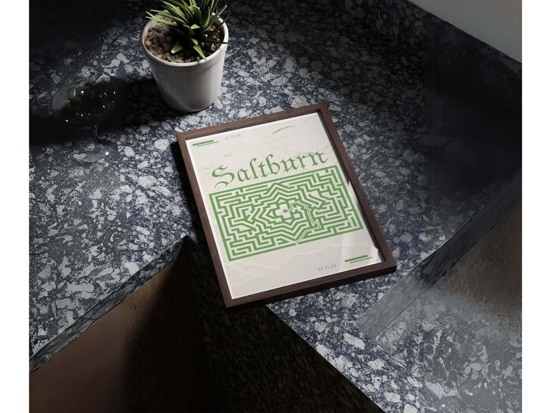 Saltburn Aesthetic Wall Art Poster Maze for Bedroom Hallway Kitchen ...