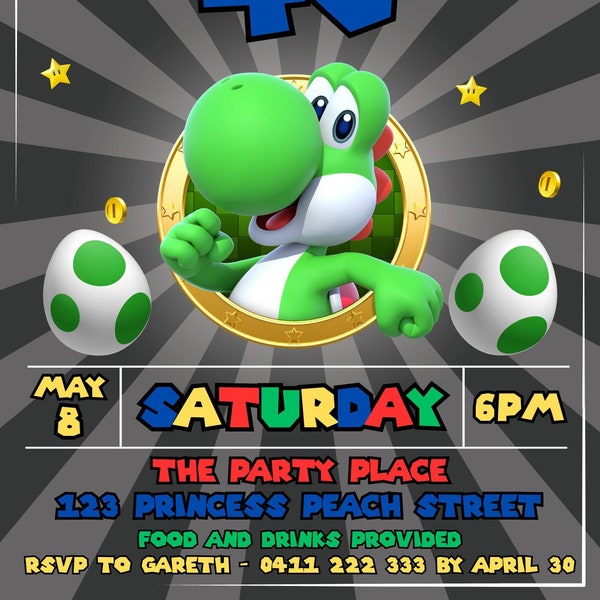 Yoshi Birthday Party - Etsy