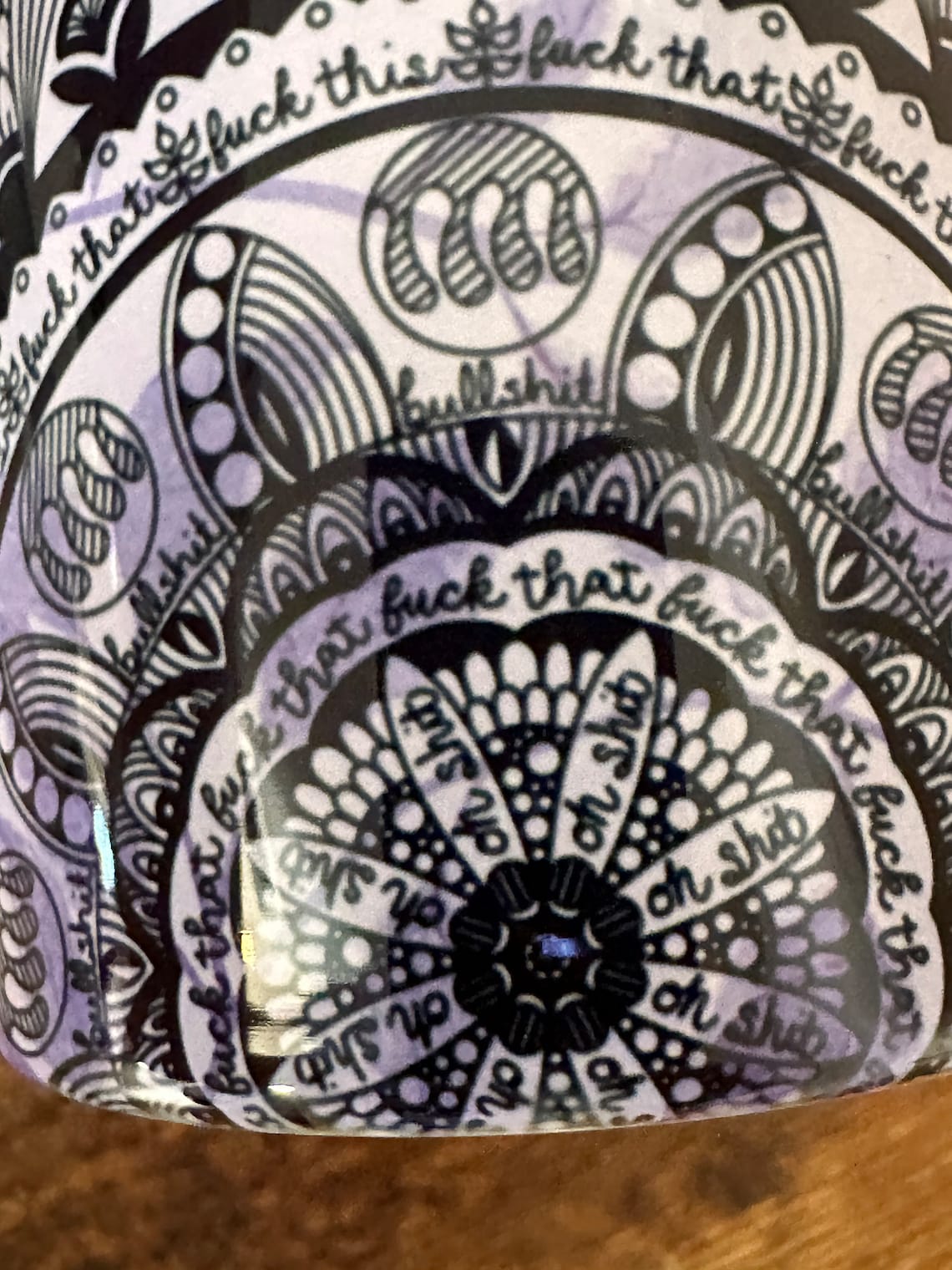 Colorful Cuss Words Mandala Tumbler - Blended Designs, Insulated ...