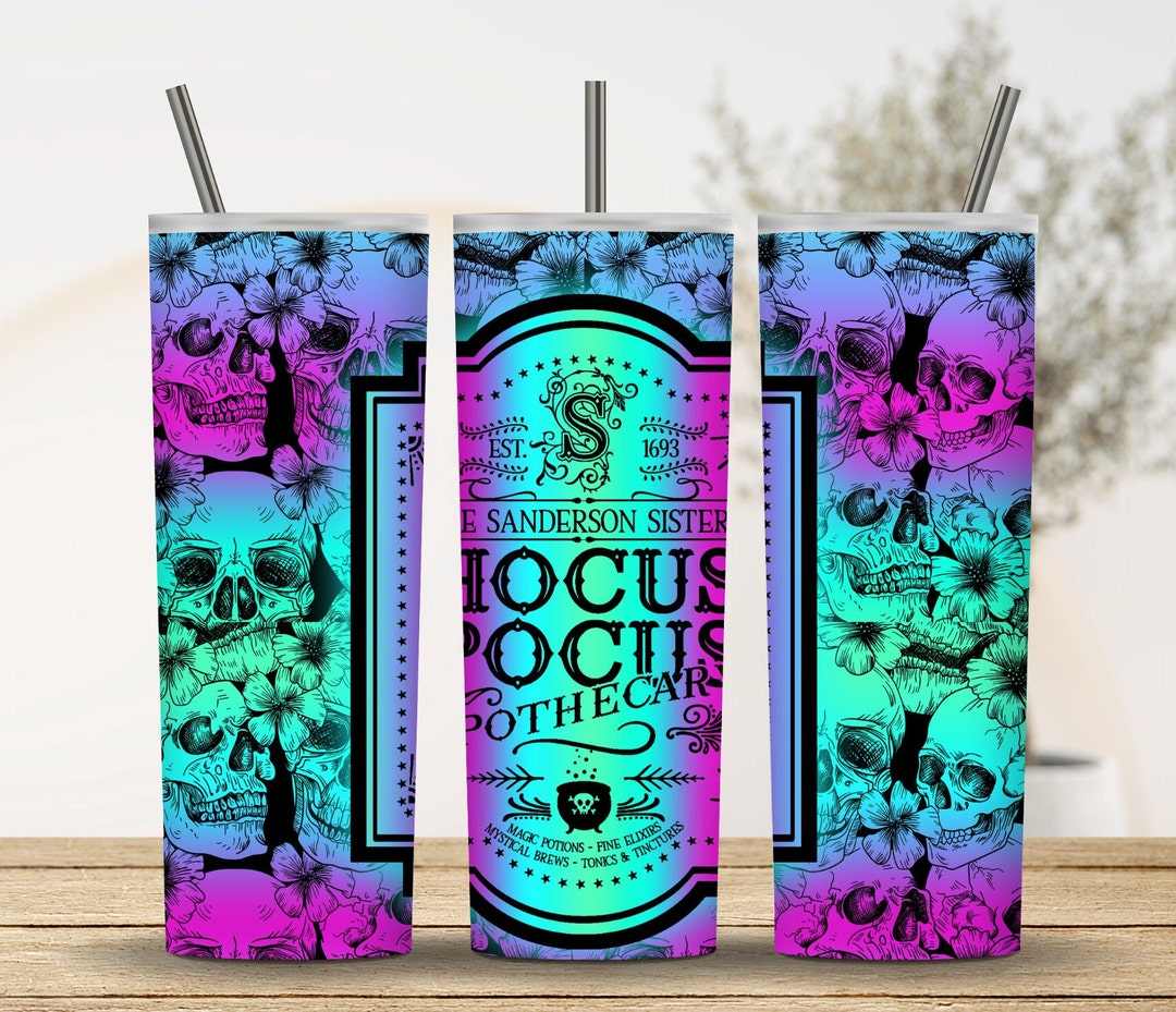 Neon Hocus Pocus Apothecary Tumbler, Eye-catching Witchy Drinkware for ...
