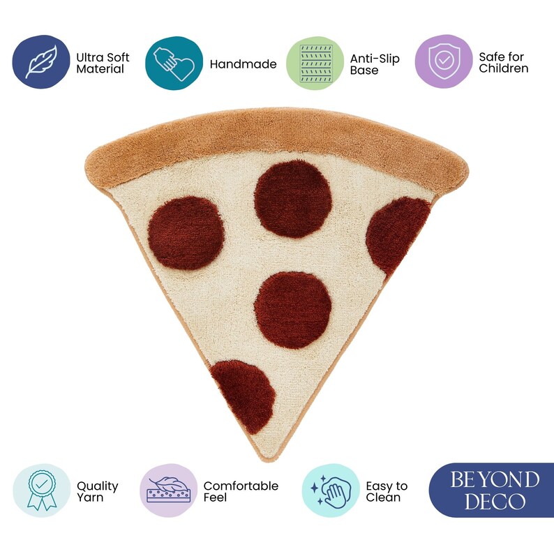 PIZZA RUG Tufted Pizza Rug Funny Decor Kitchen Rug Housewarming Gift ...