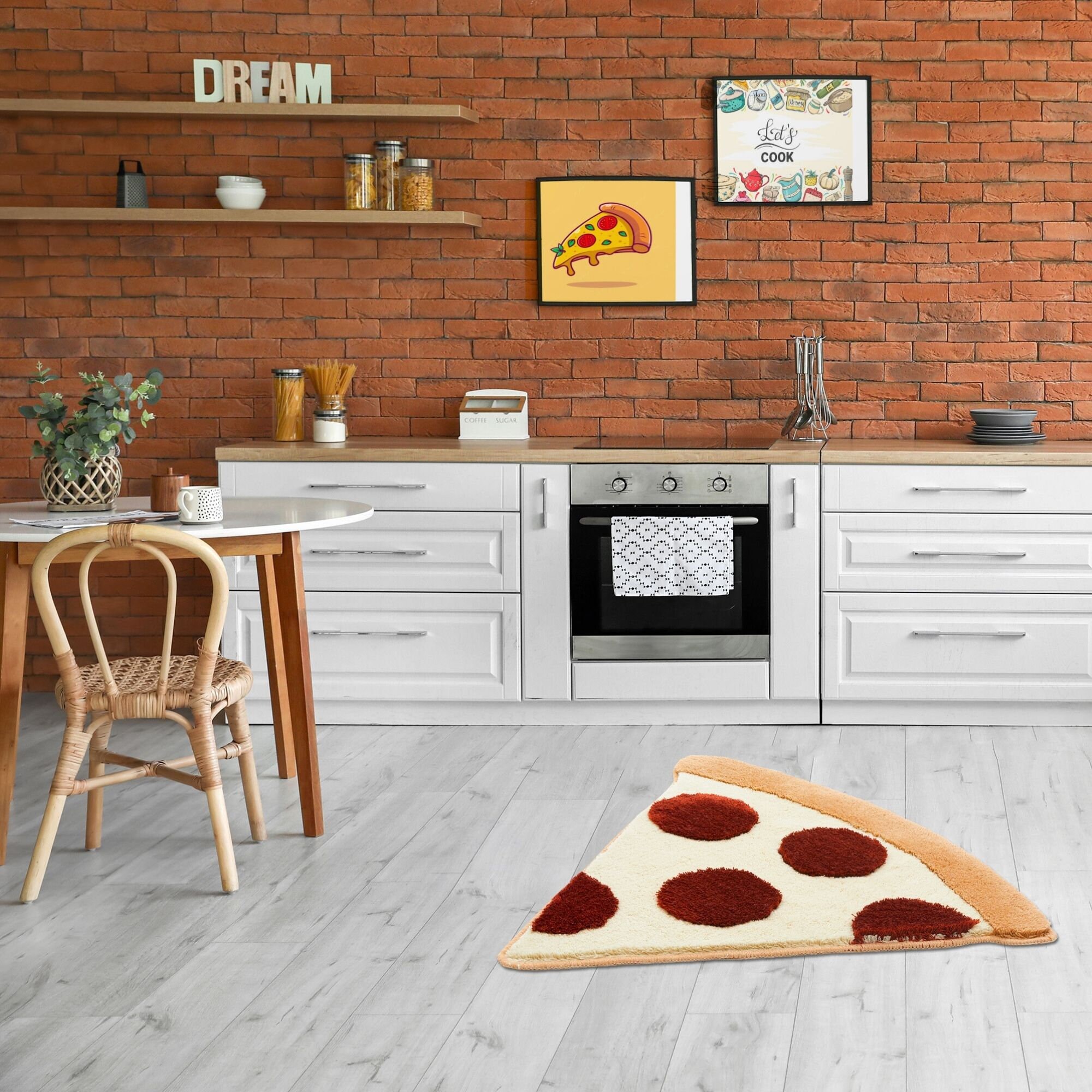 PIZZA RUG Tufted Pizza Rug Funny Decor Kitchen Rug Housewarming Gift ...