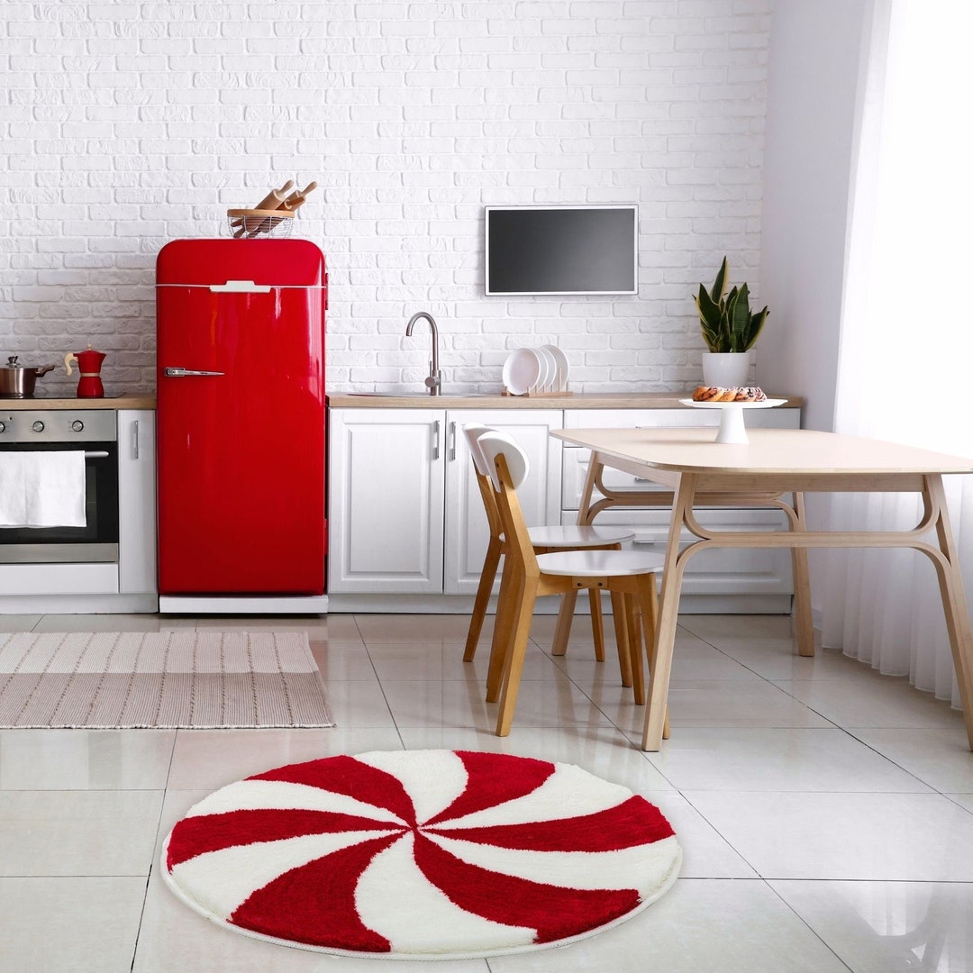 Red Lollipop Rug Tufted Candy Rug Minimalist Home Decor Housewarming ...