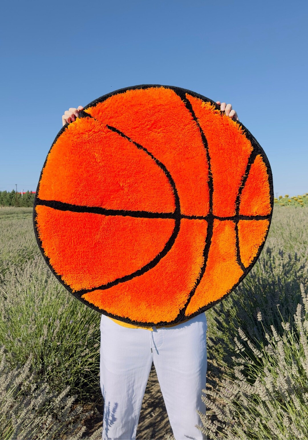 Tufted Basketball Rug Game Room Rug Gifts for Him Dorm Decor Sports ...