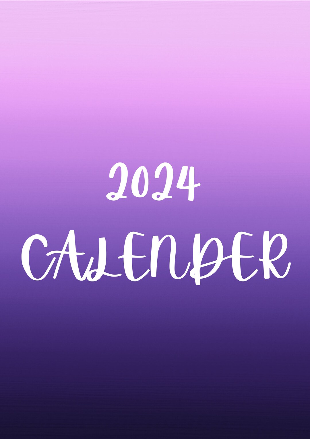 Personalized Purple Calendar - Etsy