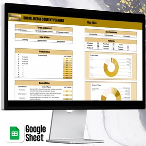 Content Planner Template Social Media Content Calendar Social Media ...
