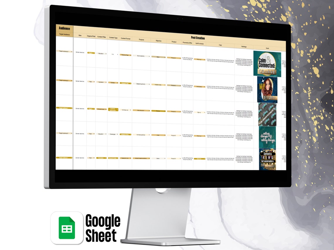Content Planner Template Social Media Content Calendar Social Media ...