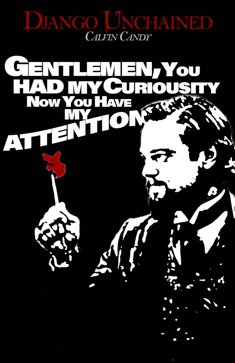 Downloadable Movie Quote Print - Django Unchained, Movie Poster Print ...