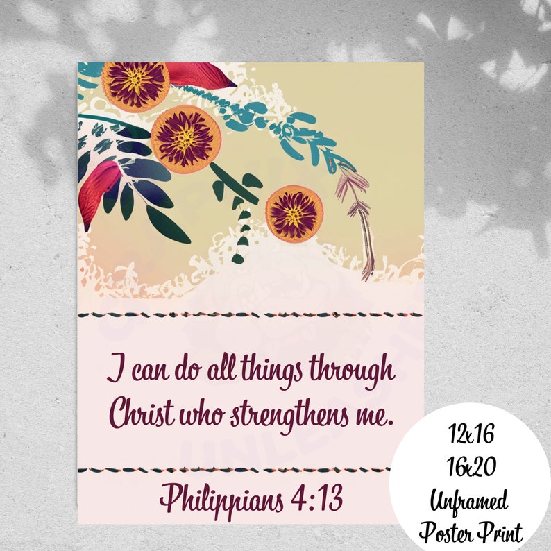 Christian Wall Art, Inspirational Bible Verse Prints, Christian Wall ...