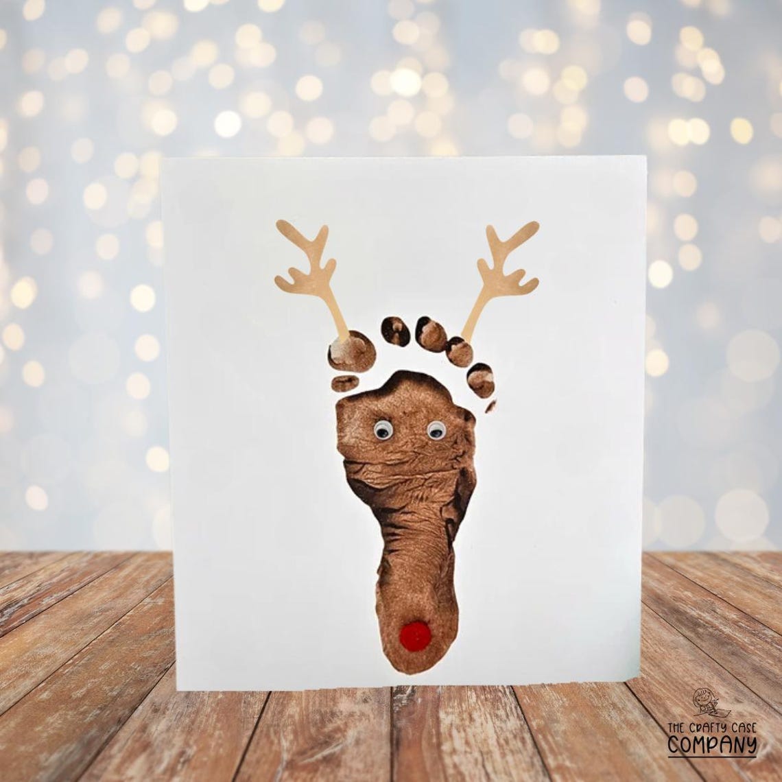 Pack of Personalised Footprint Christmas Cards, Footprint Kit, Baby ...