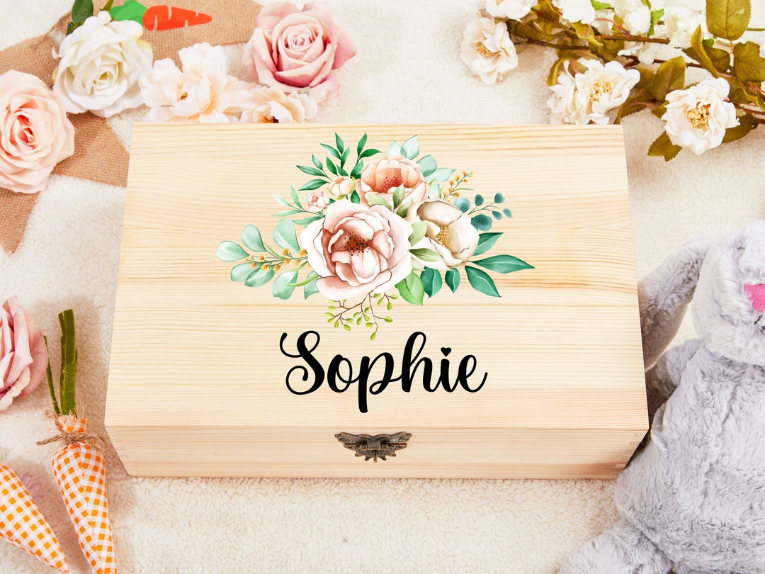 Personalised Flower Girl Proposal Box, Custom Girls Wooden Box, Flower ...