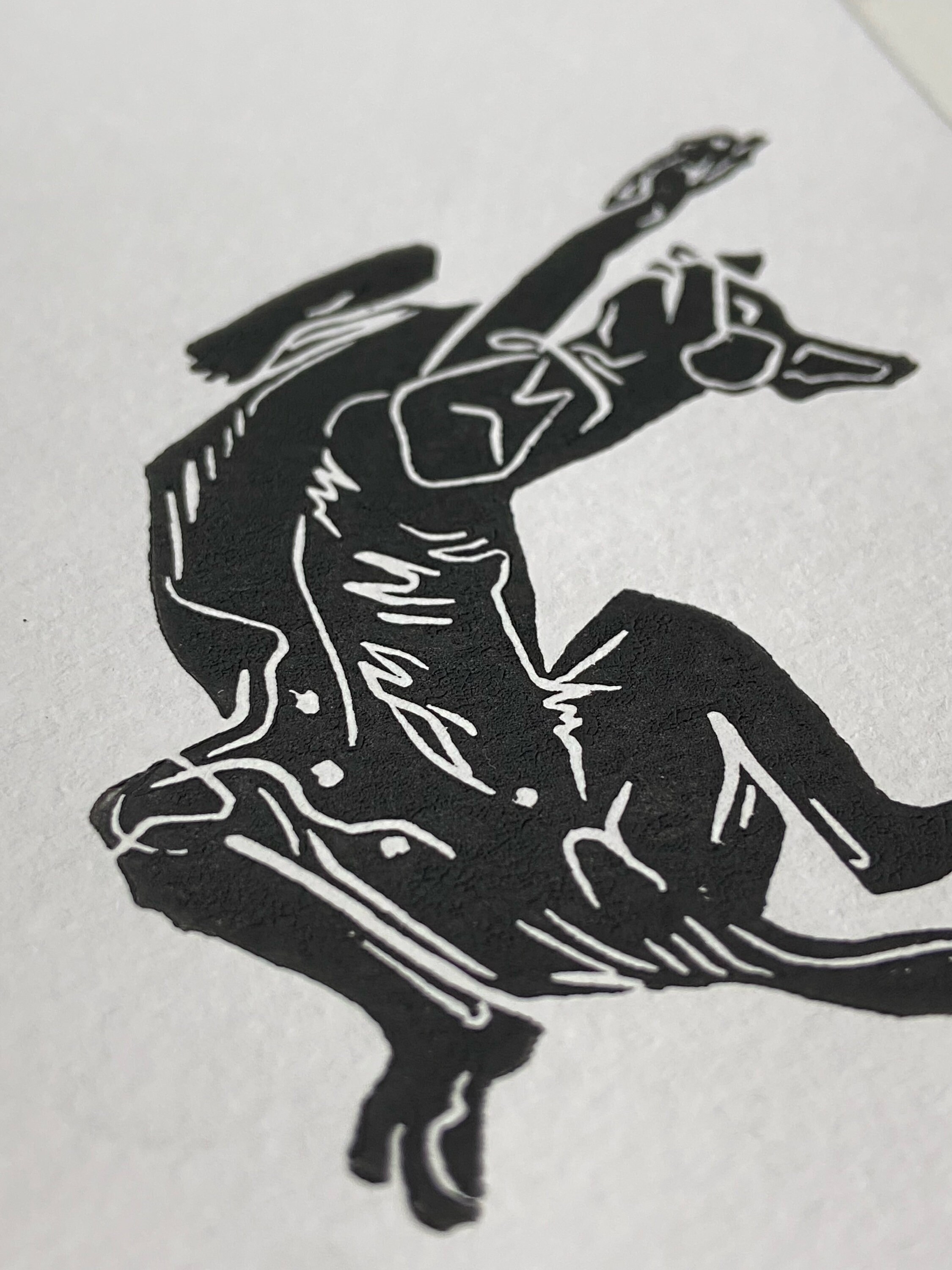 Dog Triptych Linocut Prints Original Handmade Art - Etsy