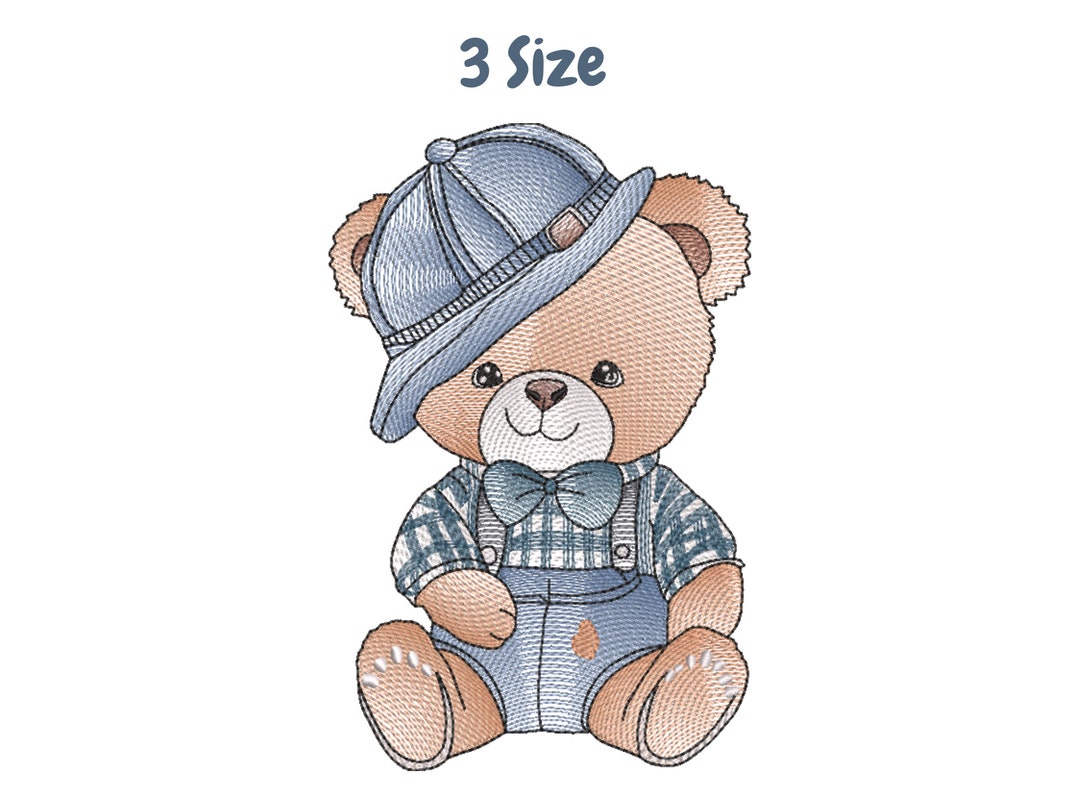 Cute Bear Embroidery Designs | Baby Shower Gift | Machine Embroidery ...