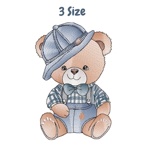 Cute Bear Embroidery Designs | Baby Shower Gift | Machine Embroidery ...