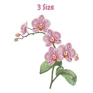 Orchid Flower Embroidery Designs | Baby Shower Gift | Machine ...