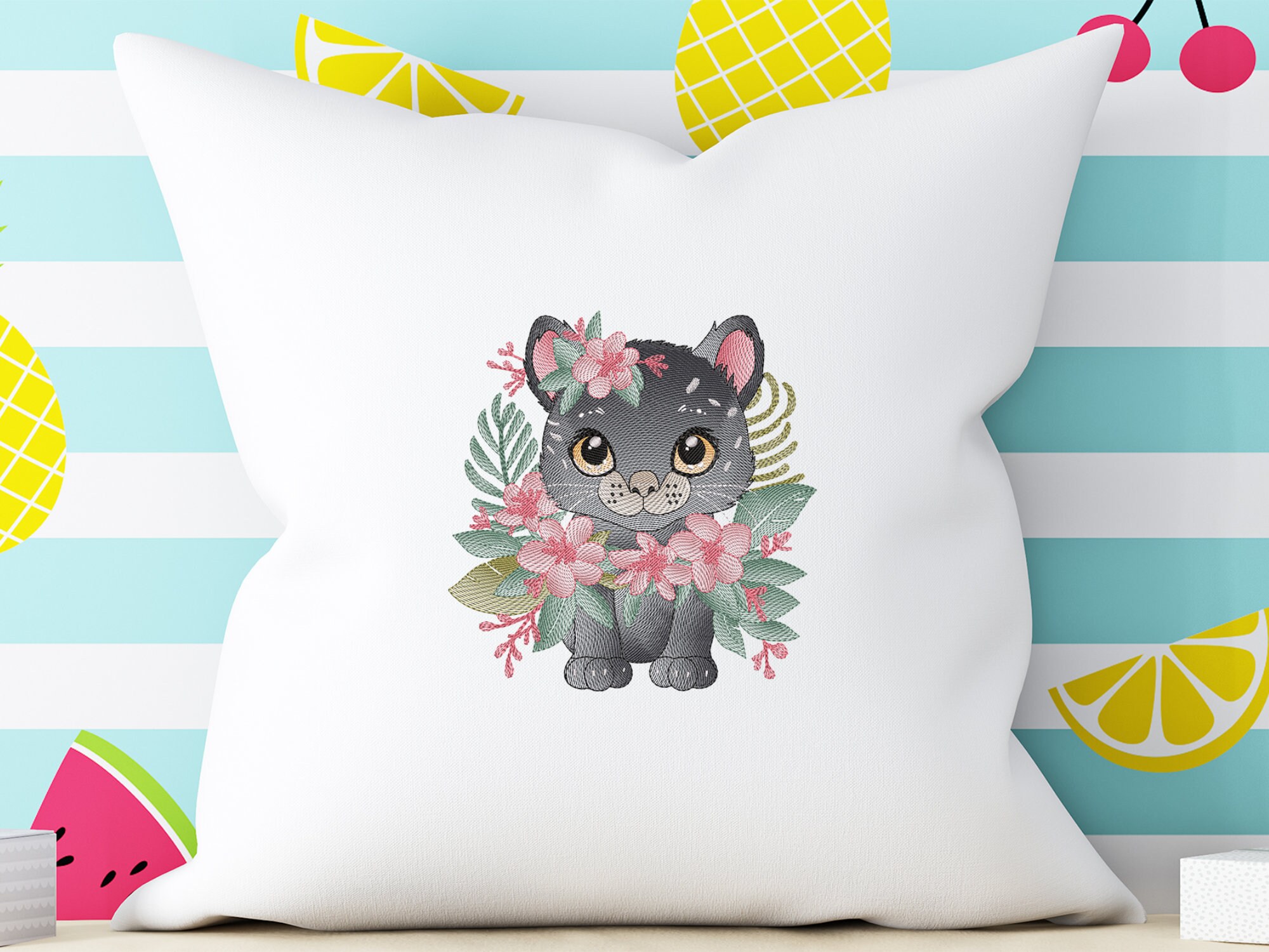 Panther Embroidery Designs Baby Shower Gift Machine Embroidery Design ...