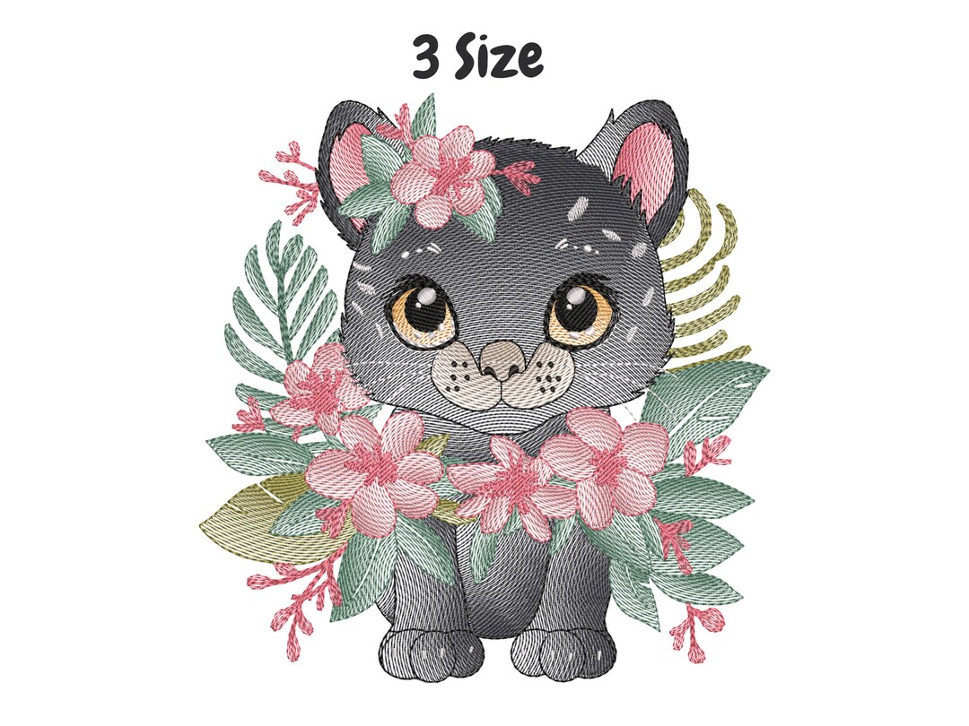 Panther Embroidery Designs | Baby Shower Gift | Machine Embroidery ...