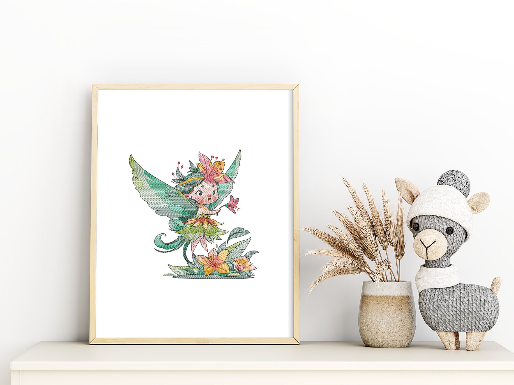 Hummingbird Fairy Embroidery Designs Baby Shower Gift Machine ...