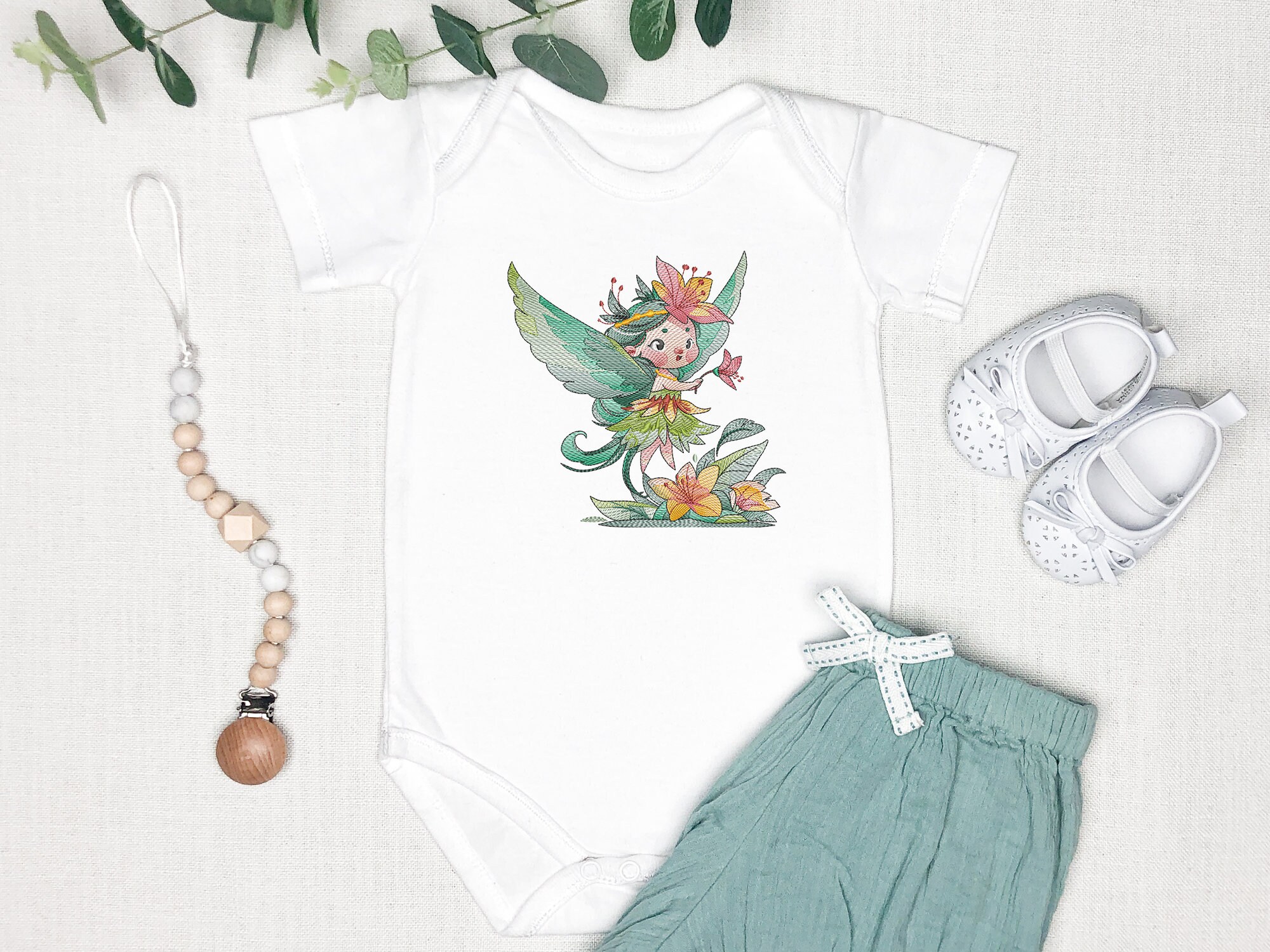 Hummingbird Fairy Embroidery Designs Baby Shower Gift Machine ...