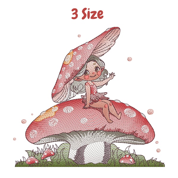 Pes File for Embroidery Mushroom - Etsy