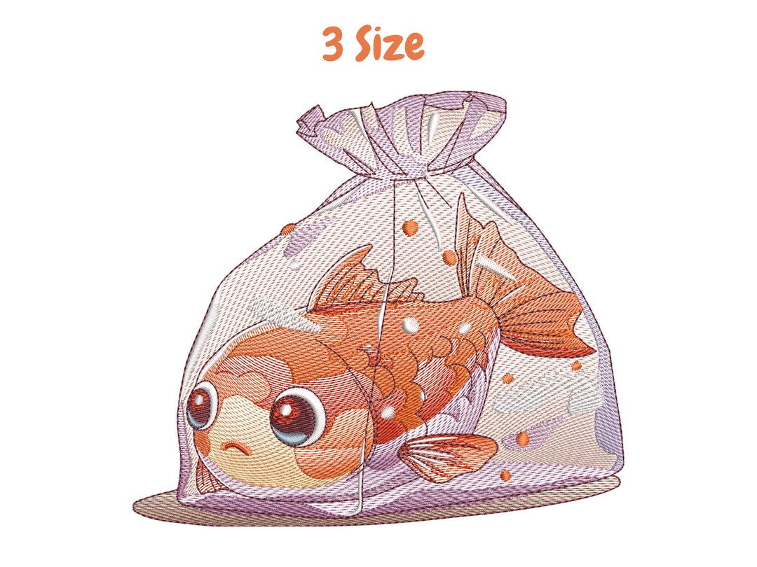 Plastic Bag Fish Embroidery Designs | Baby Shower Gift | Machine ...