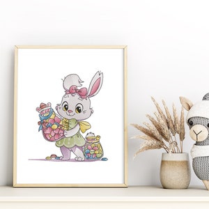 Rabbit Candy Embroidery Designs | Baby Shower Gift | Machine Embroidery ...