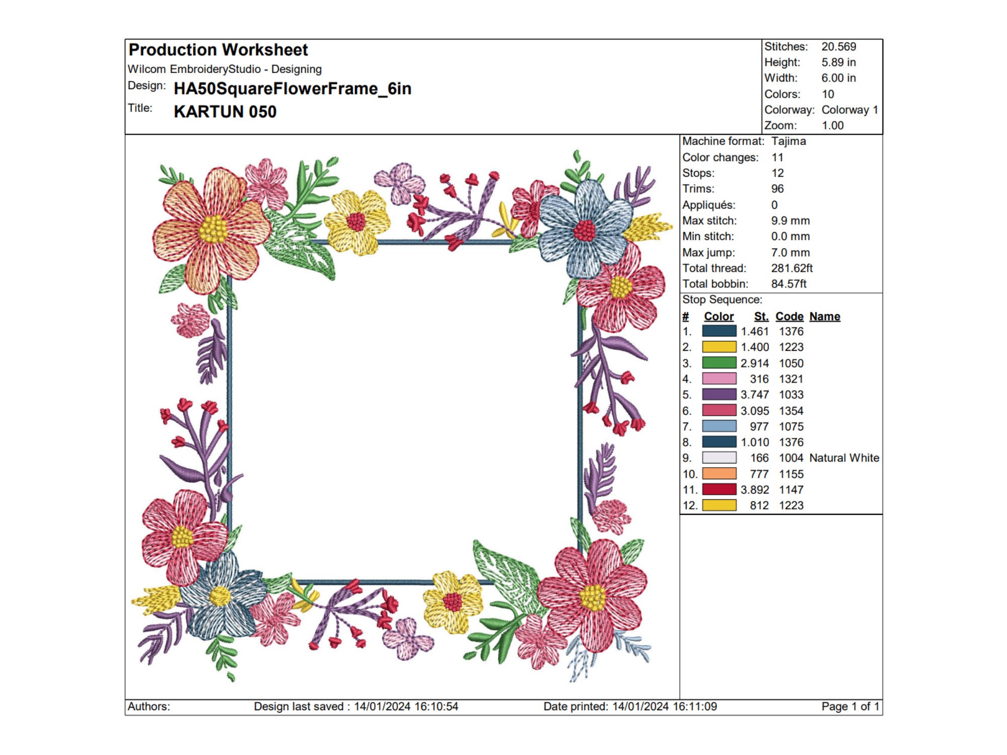 Flower Frame Embroidery Designs Baby Shower Gift Machine Embroidery ...