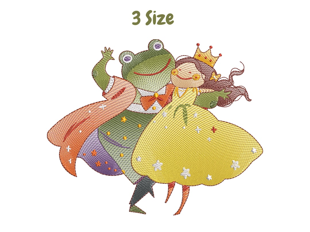 Dancing Frog Prince Embroidery Designs | Baby Shower Gift | Machine ...
