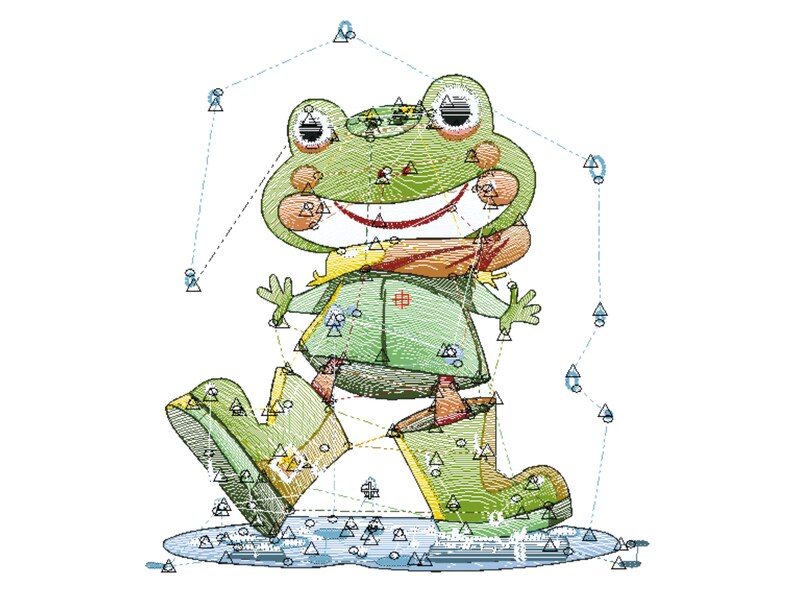 Frog Rain Embroidery Designs Baby Shower Gift Machine Embroidery Design ...