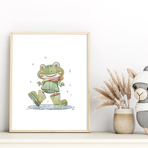 Frog Rain Embroidery Designs | Baby Shower Gift | Machine Embroidery ...
