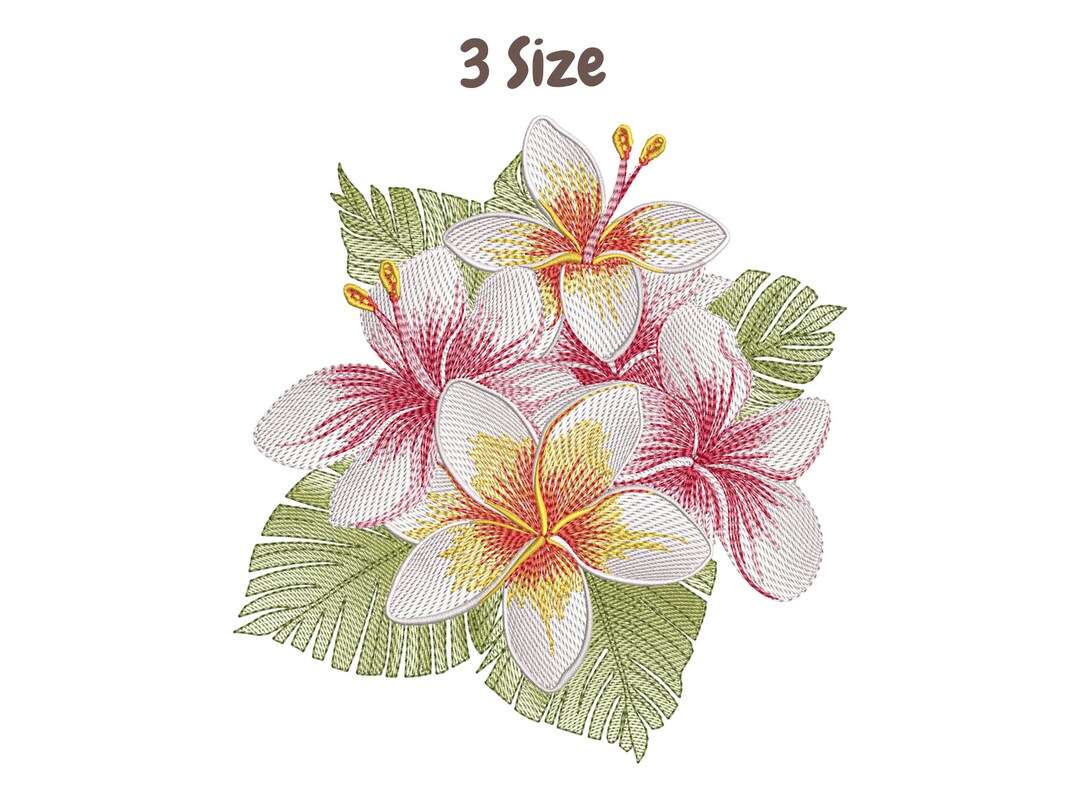 White Flower Embroidery Designs | Baby Shower Gift | Machine Embroidery ...