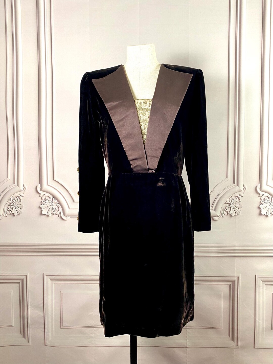 Rare Choclate Brown Velvet Dress - Etsy