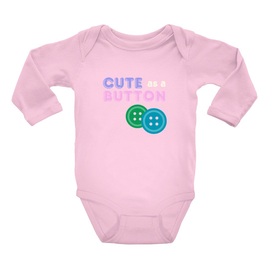 Cute as A Button Onesie - Etsy