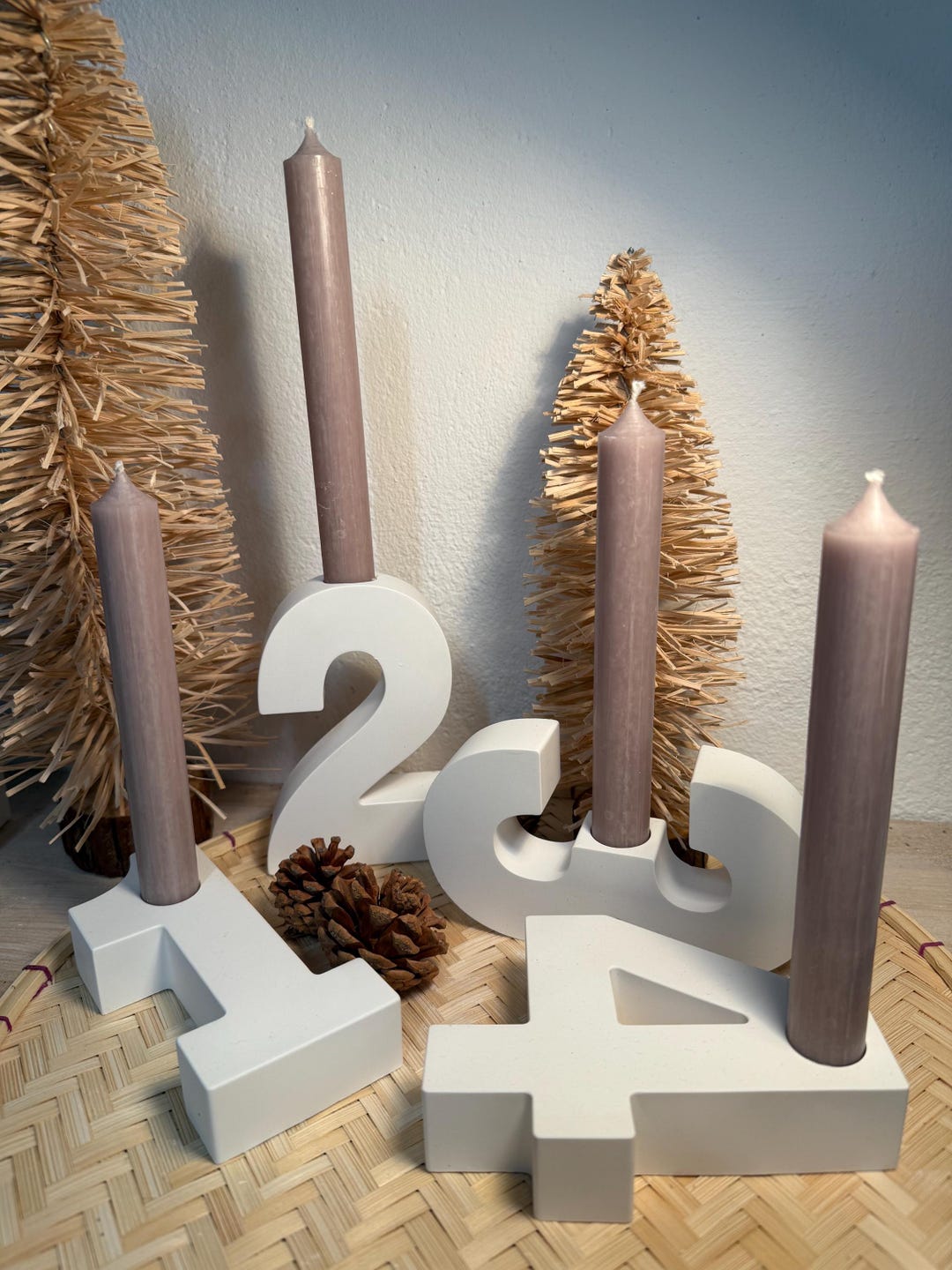 Advent Numbers, Advent Wreath Numbers, Numbers for Candles, Christmas ...