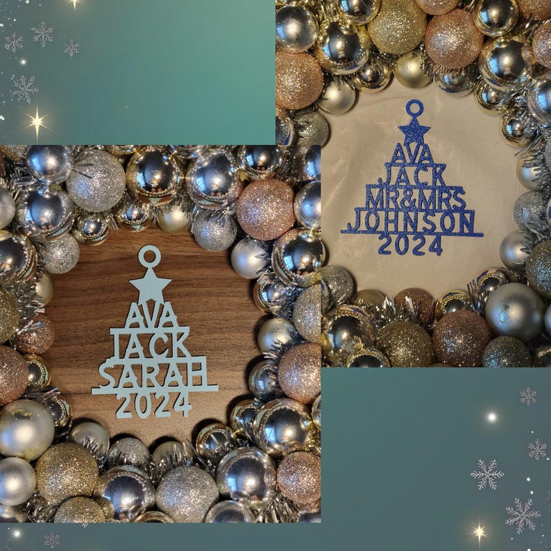 Personalized 3D Printed Christmas Tree Ornament, Custom Name - Etsy