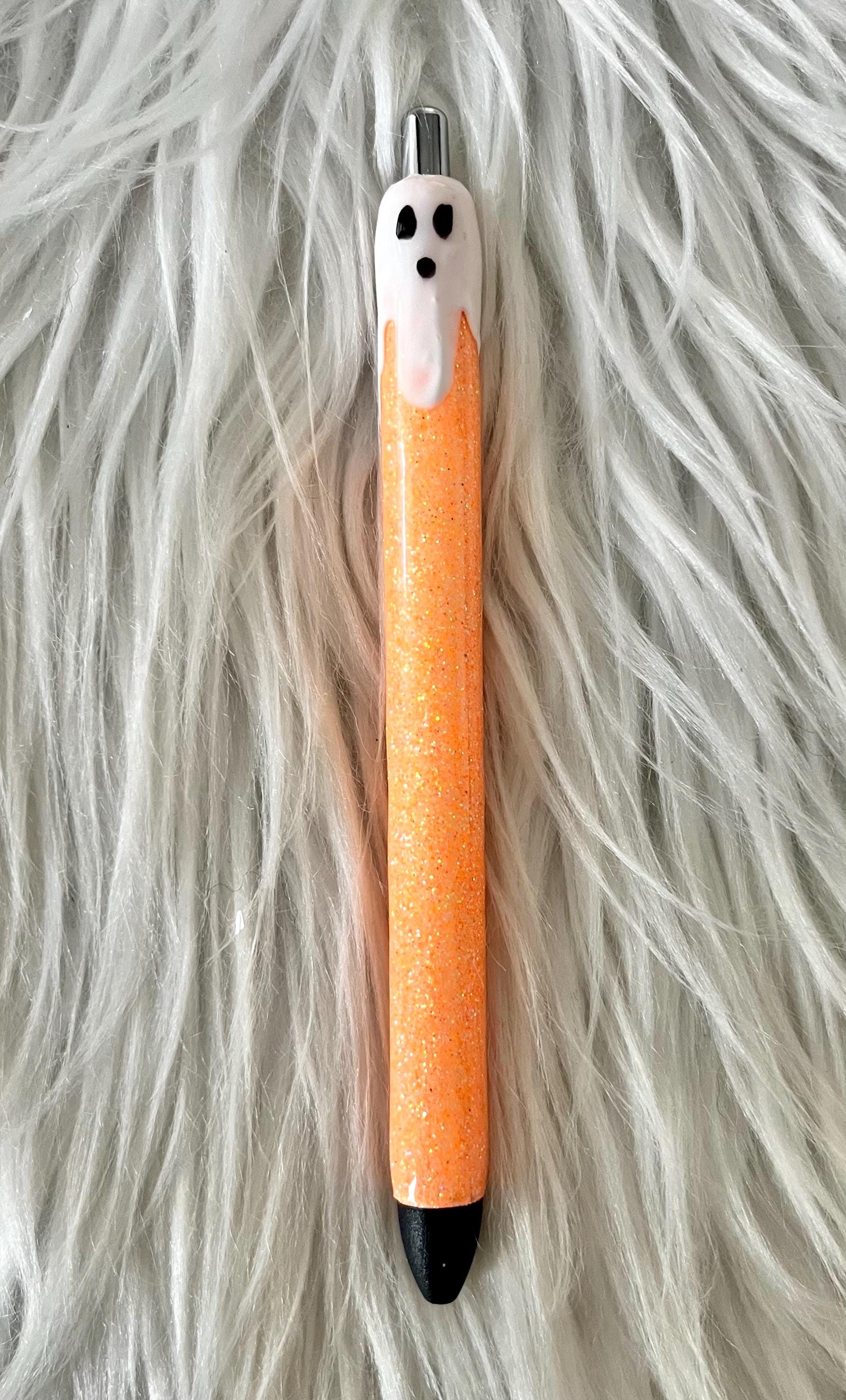 Ghost Pen, Orange Ghost Pen, Ghost Glitter Pen, Spooky Pen, Spooky ...