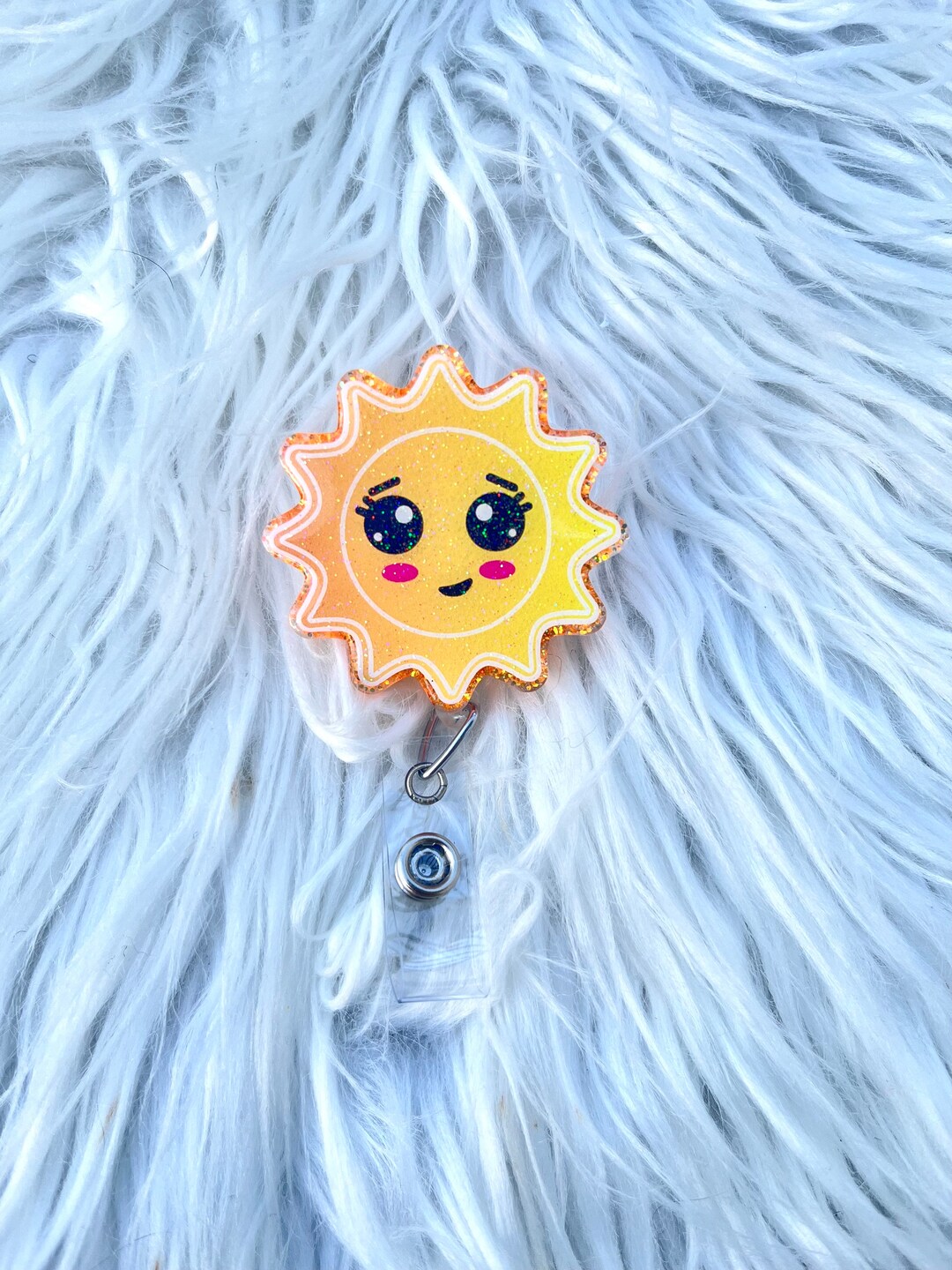 Happy Sun Badge, Sunshine Badge, Sun Badge Reel, Nurse Badge Reel ...