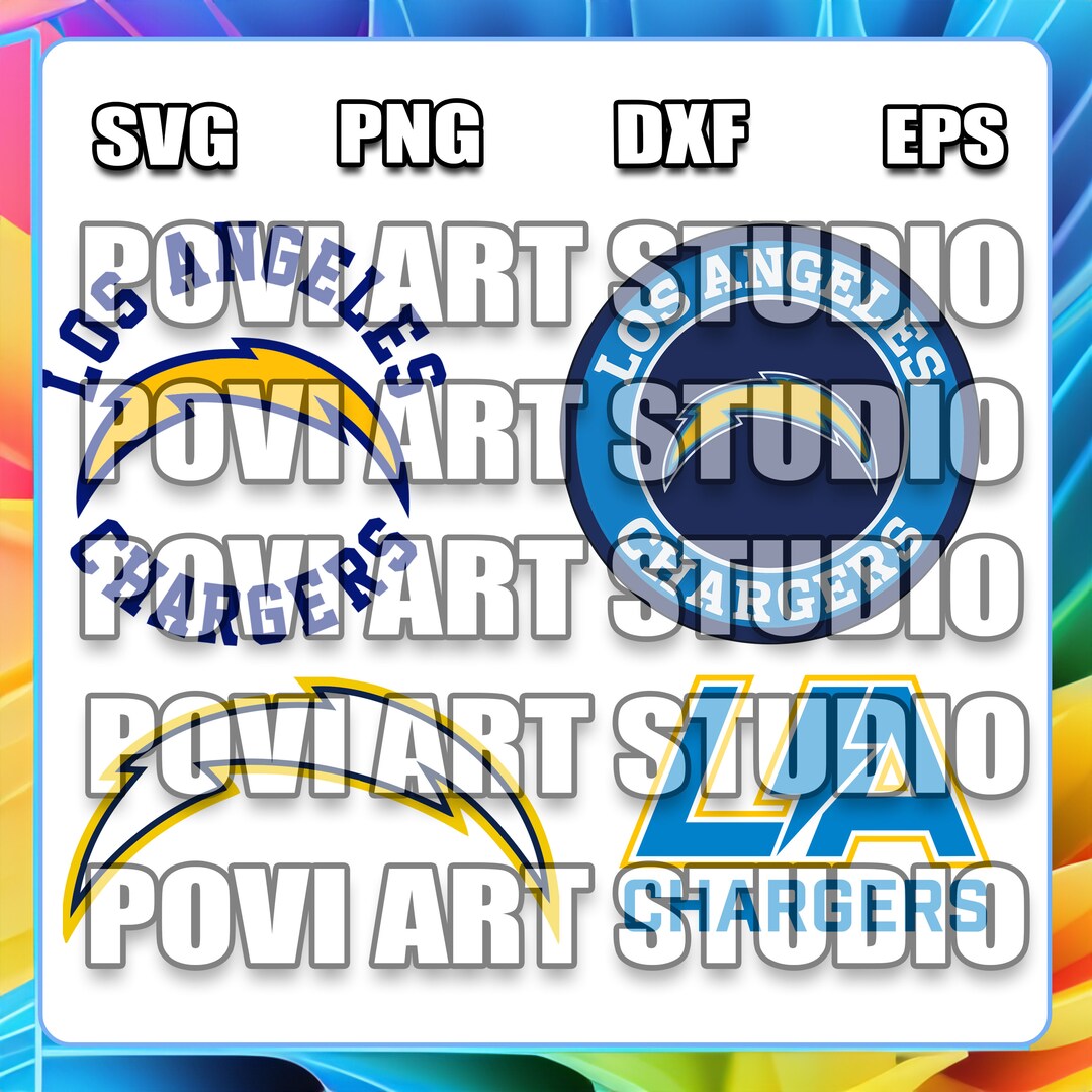 Los Angeles Chargerrs Football SVG PNG Bundle, Svg Sports Files, Svg ...