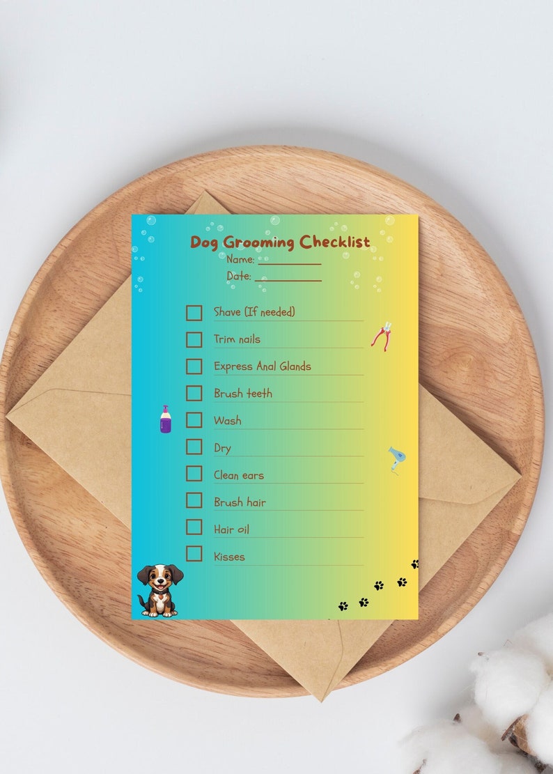 Dog Grooming Checklist for at Home Use! - Etsy