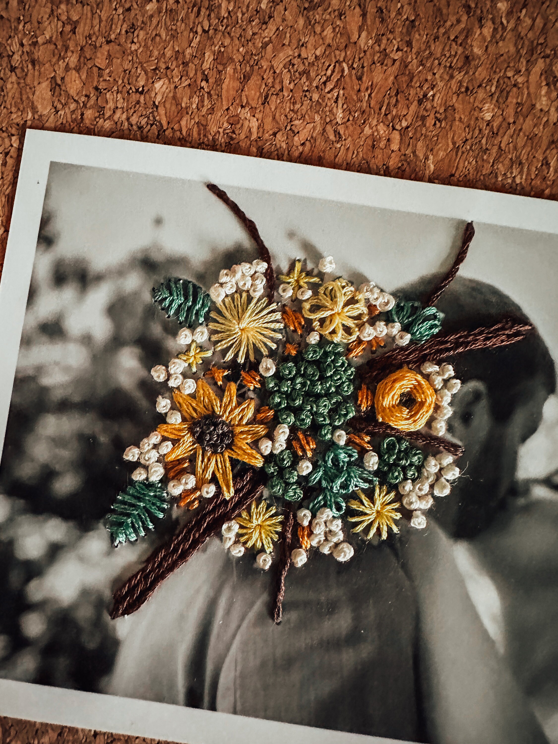 Custom Embroidered Photo, Photo Embroidery, Embroidery on Paper - Etsy