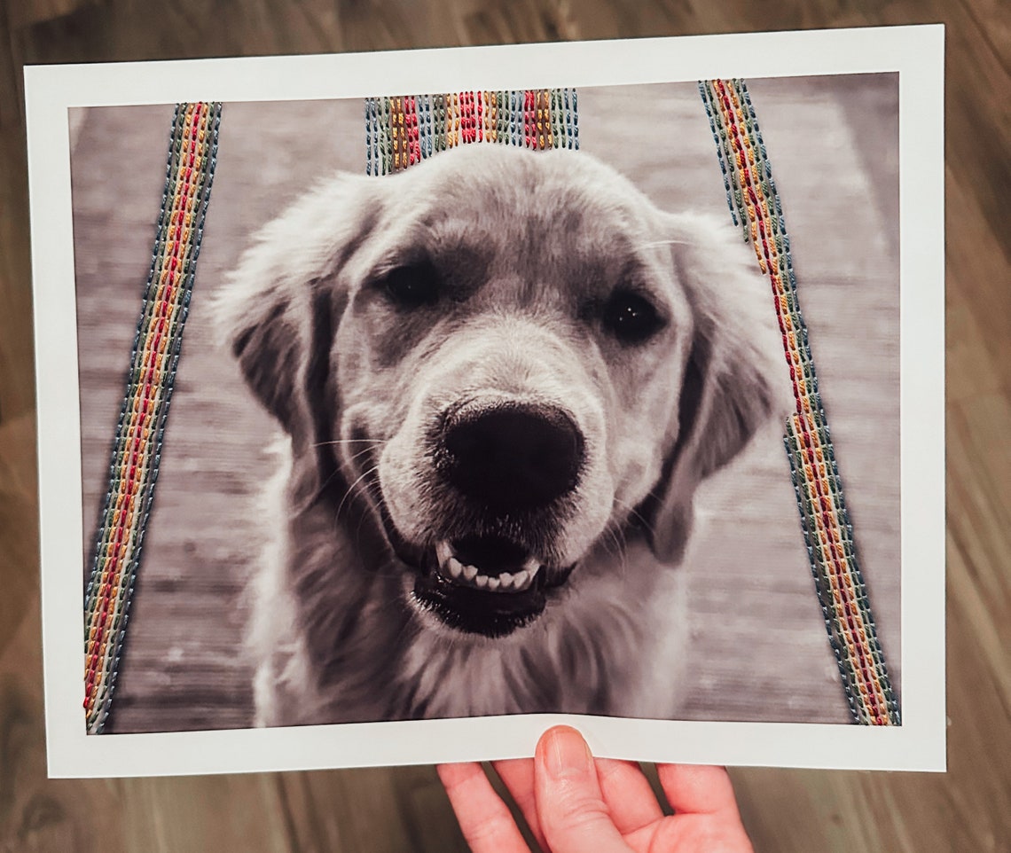 Pet Memorial, Custom Pet Gift Custom Embroidered Photo, Photo ...
