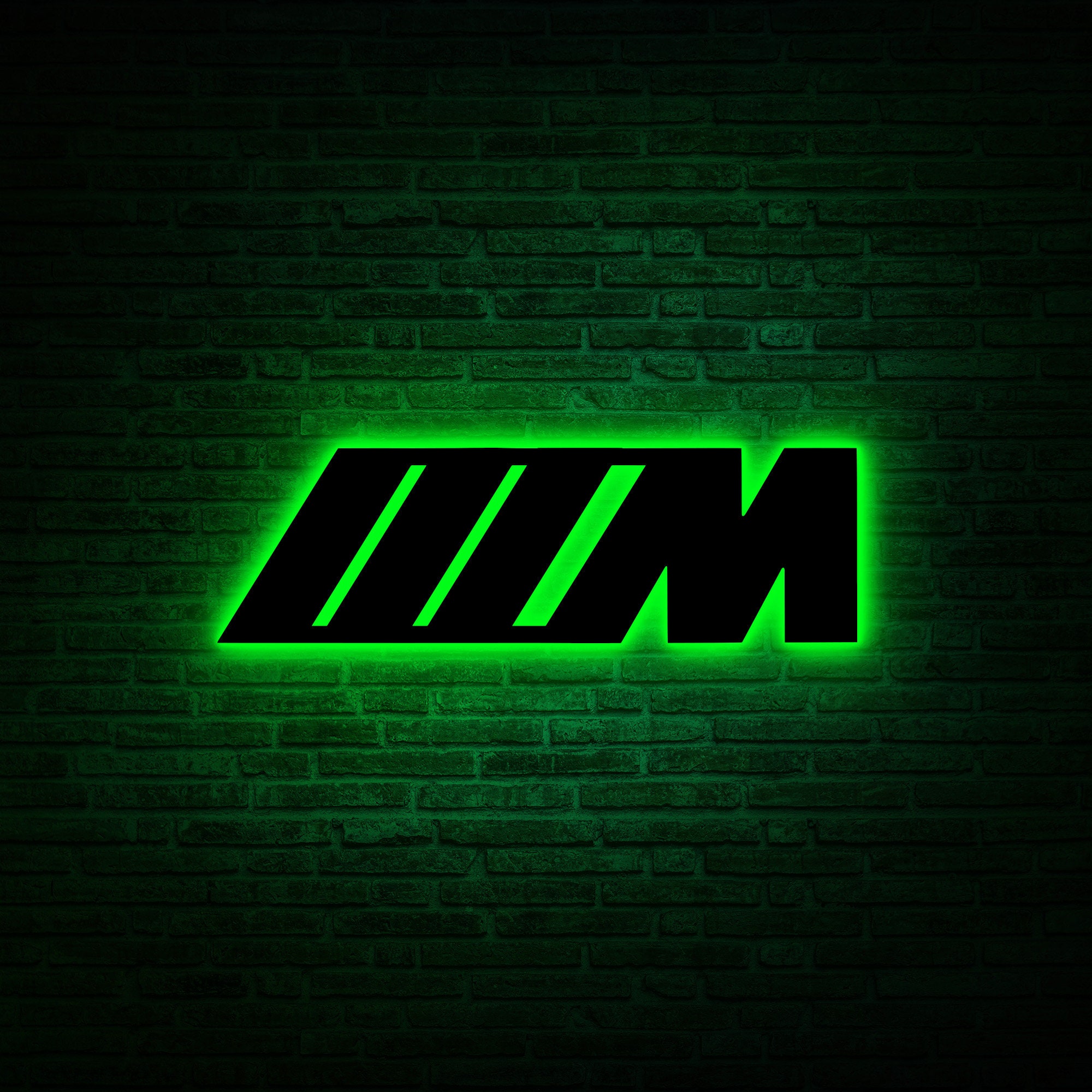 BMW M Power Metal Led Wall Decor, Car Lover Metal Wall Led Sign, Garage ...