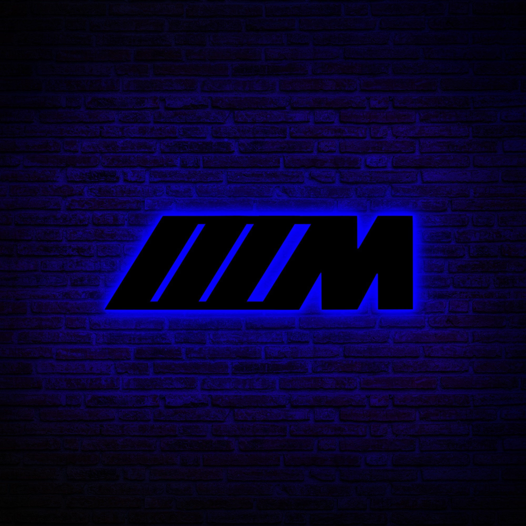 BMW M Power Metal Led Wall Decor, Car Lover Metal Wall Led Sign, Garage ...